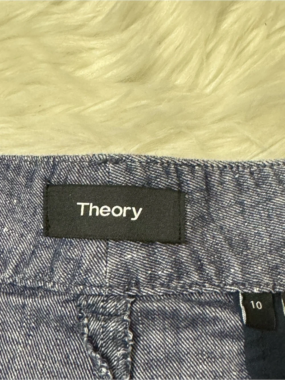 Theory | Pants & Jumpsuits | Theory Wide Leg Pants Womens Blue Linen ...